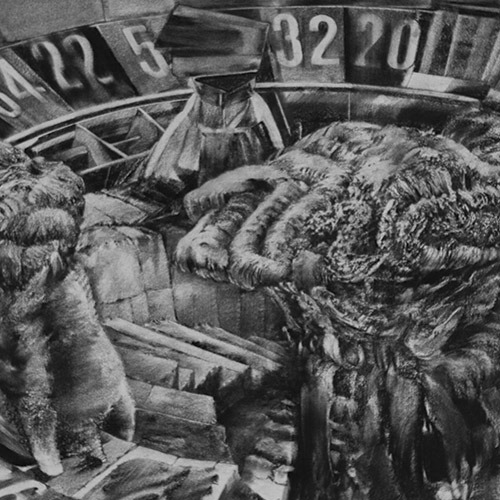 Richard Jacobi Drawings - Hoodoo Roulette - The Mythologies